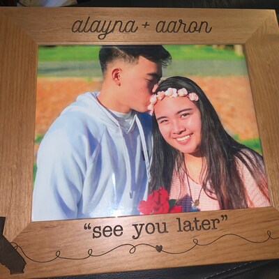 Personalized Long Distance Relationship Picture Frame, Long Distance ...