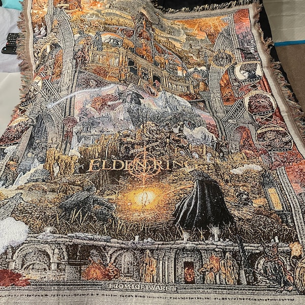 Elden Ring Wall Tapestry | Woven Throw Blanket | Epic Room Decor for ...