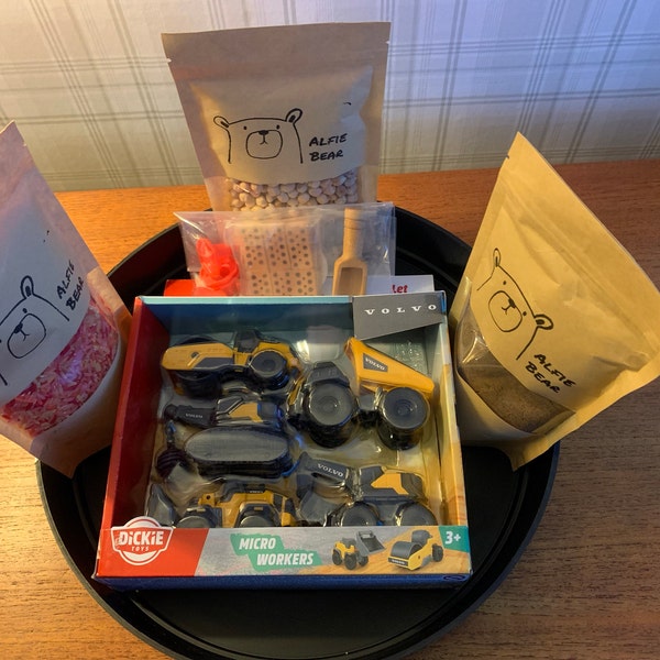 Construction Sensory Play Tray Kit | Messy Play Building Site Tray ...