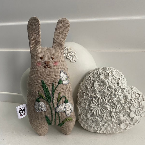 PDF Pattern + Video Tutorial, Handmade Bunny Toy With Botanical ...