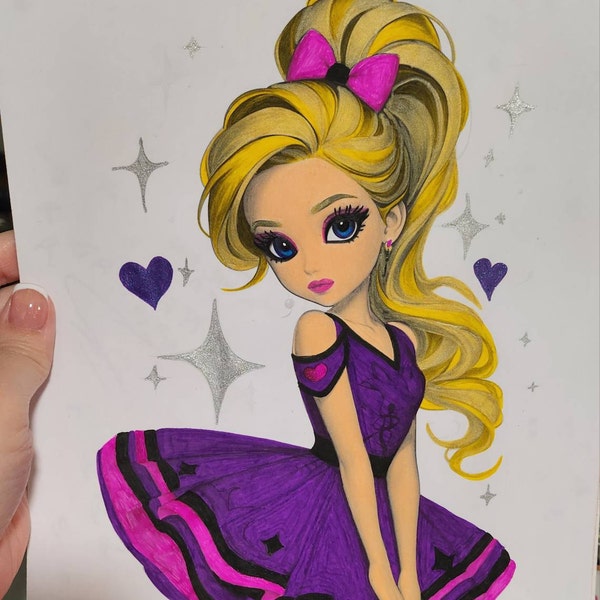 Cute Witch Girl Coloring Book - 30 Page Grayscale Coloring Book for ...