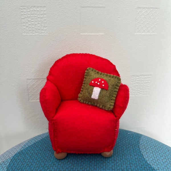 PDF PATTERN FILES Miniature Cosy Chair Armchair - Felt Sewing Pattern ...