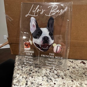 Dog Signature Drink Sign Dog Bar Acrylic Sign Open Bar - Etsy