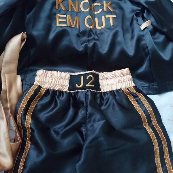 Personalized Boxing Set Robe, Shorts, Wearable Baby Gloves - Etsy