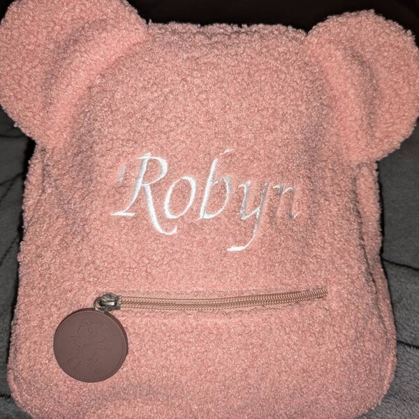 Teddy Bear Backpack Toddler Backpack, Custom Name Backpack Embroidered ...