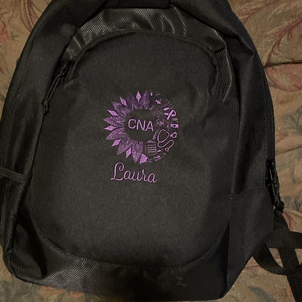 Personalized Nurse Backpack Custom Embroidered RT Respiratory Therapist ...