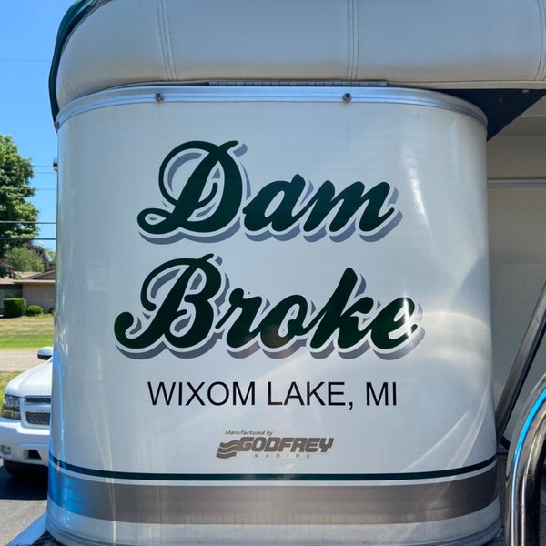 Boat Name Lettering - Boat Transom Decal - Boat Stickers - Boat Decals ...