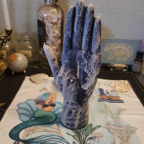 Hand of Glory Candle All Seeing Eye Altar Offering Gift for Witch Hamsa ...