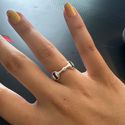 Snaffle Bit Horse Ring Snaffle Bit Sterling Silver Equestrian Jewelry ...
