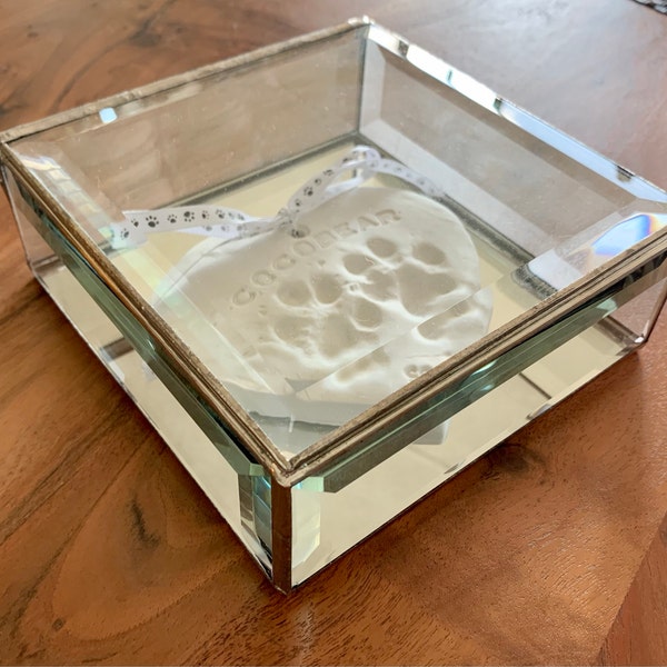 Clear Glass Box,keepsake Box,beveled Glass Box,3x3x2 Inches,small ...