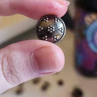 Large Wood Buttons Beautiful Swirls Decorative Domed Border Cascading ...