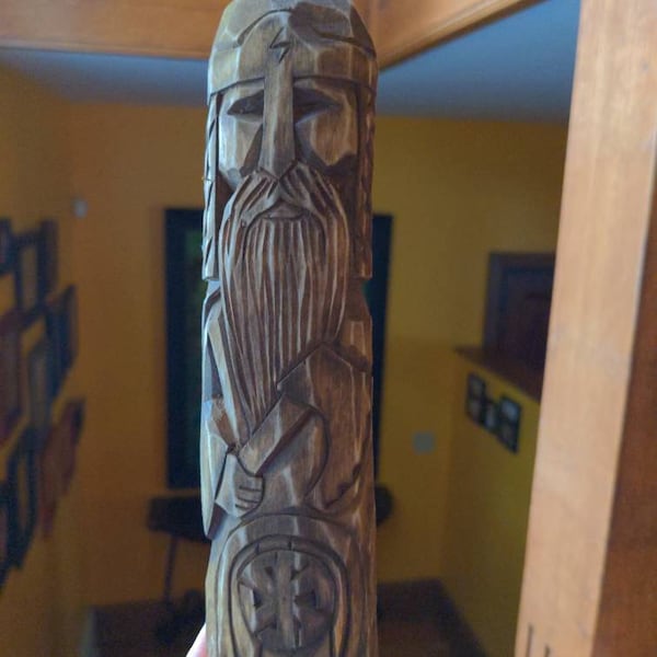 Hand Carved Wooden Slavic Pantheon. Svarog, Rod, Veles, Perun, Dajdbog ...