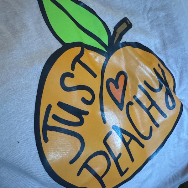 Just Peachy Shirt, Peach Lover Shirt, Cute Peach Shirt, Retro Peach ...