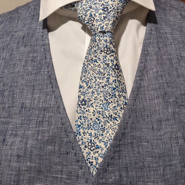 Liberty Print Men's Necktie Made in Poppy & Daisy Floral Necktie in ...