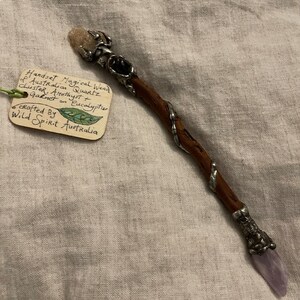 Crystal Wand, Australian Quartz, Shell, Mermaid, Selkie, Ocean Magic ...