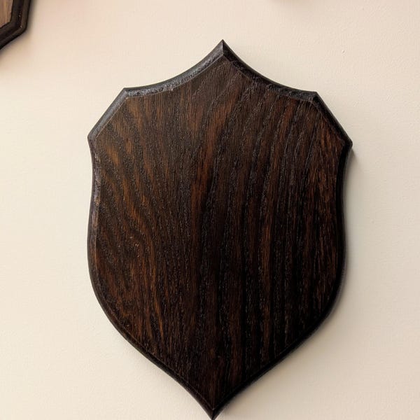 Trophy Mounting Plaque Taxidermy Wooden Shield Base Plate Wall Hanger ...