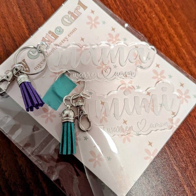 Mama Keychain With Kids Name Mama Keychain Customized Mom - Etsy