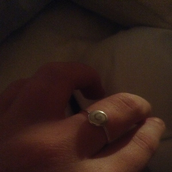 Sterling Silver Shell Stack Ring, Shell Ring, Stackable Ring, Stacking Ring, Silver Ring, Thin ...