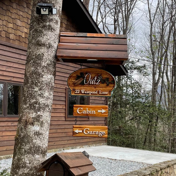Custom Carved CNC Cedar Sign, Cottage, Ranch, Farm, Flag, Water ...