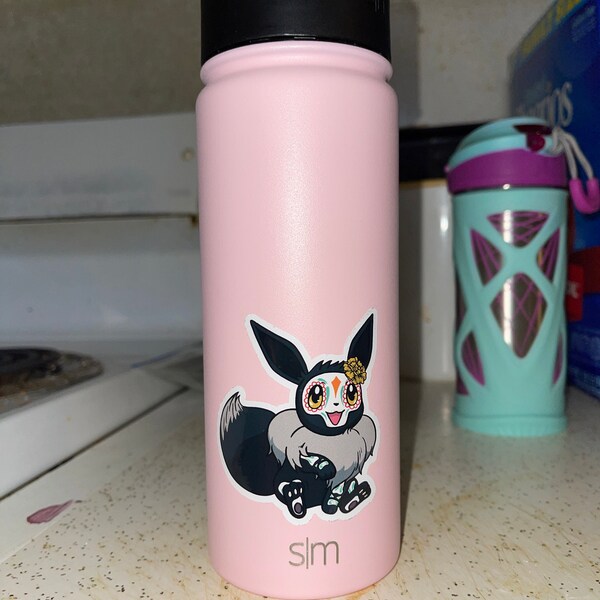 Sugar Skull Eevee Die Cut Vinyl Sticker Etsy