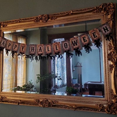 Halloween Banner, Vintage Halloween Decor, Vintage Halloween Garland ...