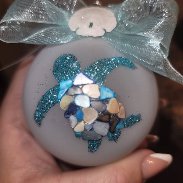 Star Fish | One Frosted Glass Handmade Christmas Ornament | Coastal ...