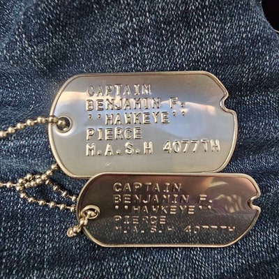 Custom Embossed Notched WWII Style Stainless Steel Military ID - Etsy