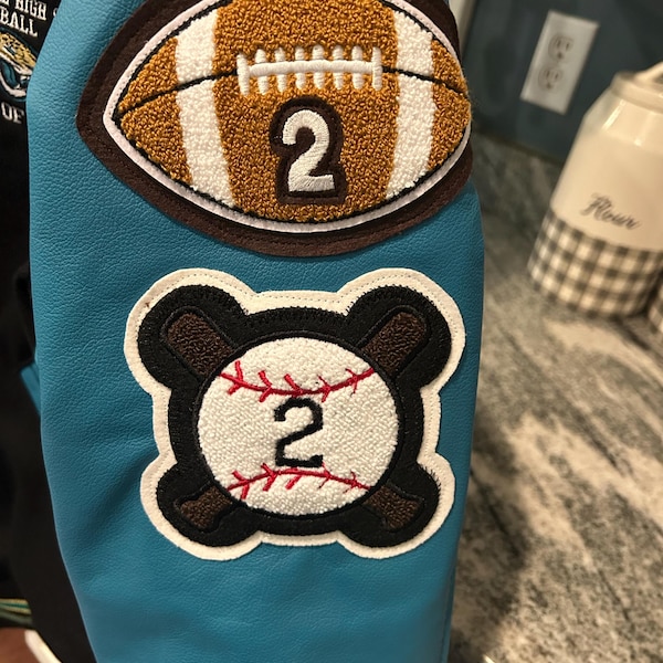 Captain Bow Custom Embroidered Patches for Letterman Jackets, Bags ...