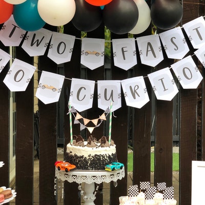 Growing up Two Fast Party Signs, Two Fast Birthday Decorations, Race ...