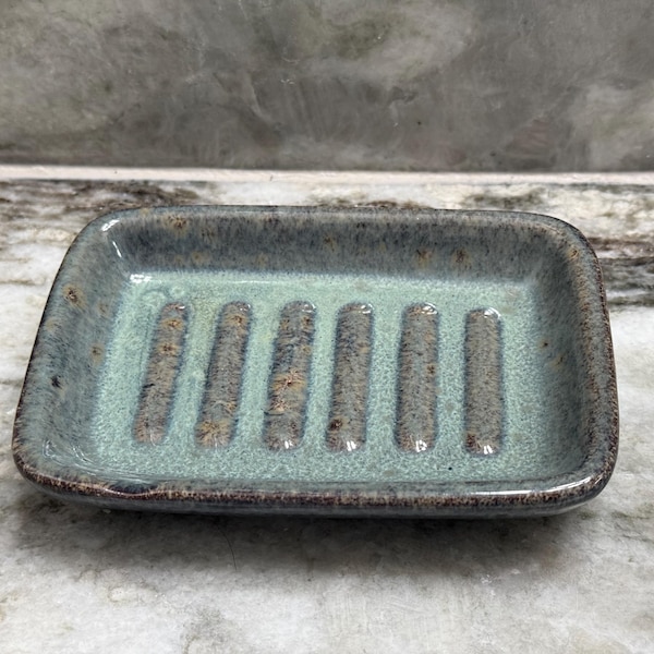 Handmade Ceramic Soap Dish: Raised Center Soap Holder - Etsy
