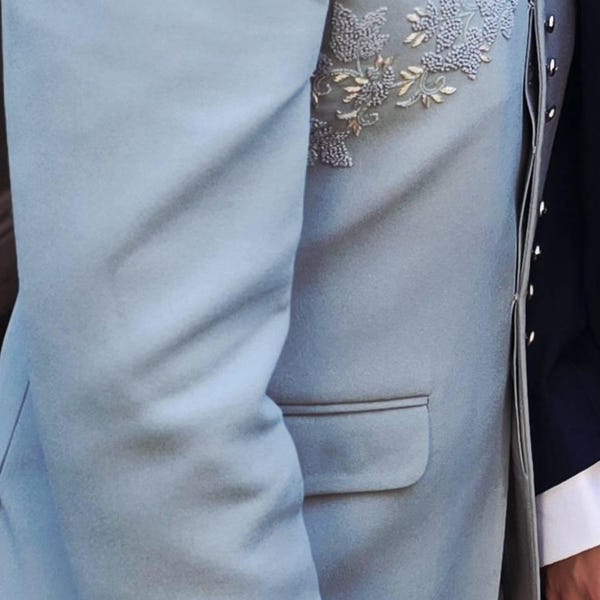 Custom Blue Tuxedo Suit: Five-piece Wedding Outfit - Etsy