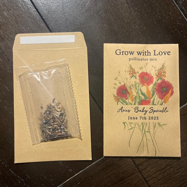 Personalized in Loving Memory Seed Packets/mixed Seeds Included/forget ...
