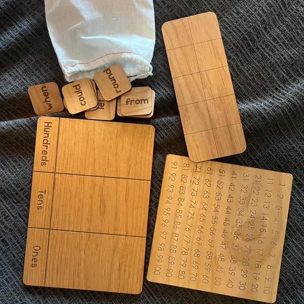 Wood Number Board 1 100 6 X 6 Counting Manipulative Math Tool Number ...