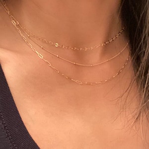 Custom 3 Layer Chain Necklace Chain Necklaces Gold Layering | Etsy