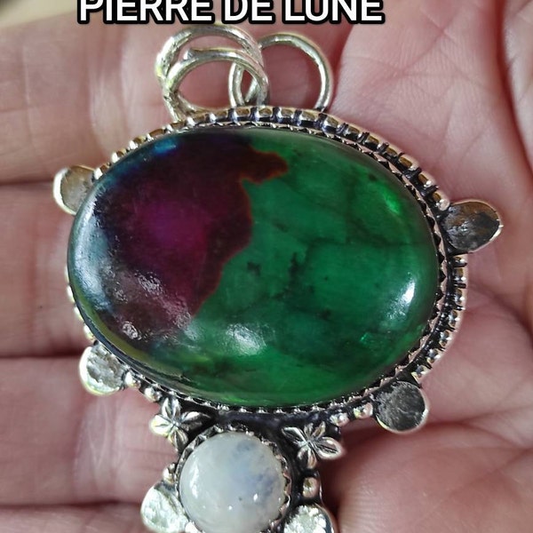 Dainty Blue Multi Flash Labradorite Pendant, 925 Starling Silver ...