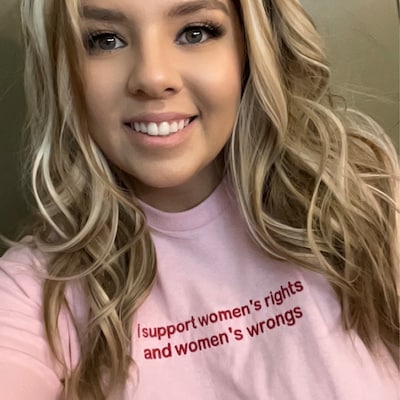 I Support Women's Rights and Wrongs Embroidered Unisex T-shirt or ...