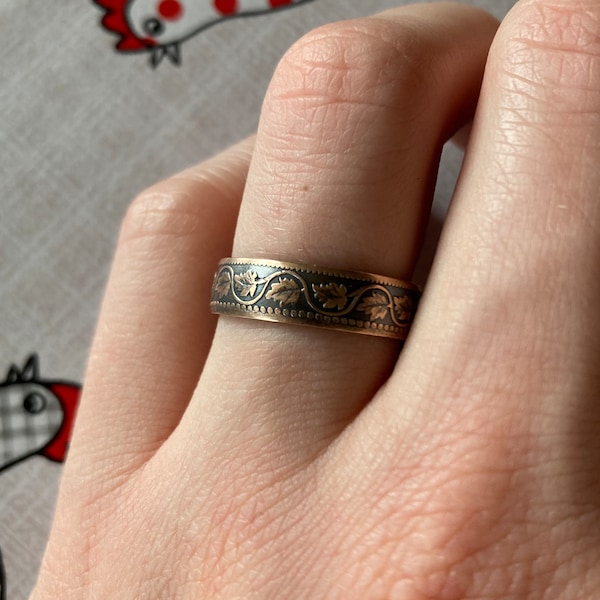Celtic Knot Copper Coin Ring // Viking Ring Warrior Jewelry Celtic Ring ...