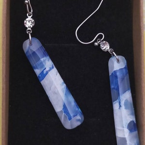 Moss Green and Rose Gold Marble Translucent Earrings Handmade Polymer ...