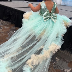Angle Wings Girl Prom Gown Pink Baby 1st Birthday Outfit - Etsy