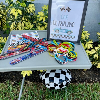 Fueling Station Party Sign Race Car 2nd Birthday Two Fast Table Sign ...
