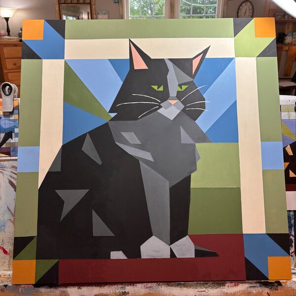 Confident Calico Cat Barn Quilt Pattern and Directions for Painting ...
