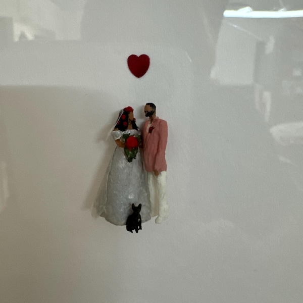 Personalised Miniature Figurine Bridal Couple Bride and Groom Wedding ...