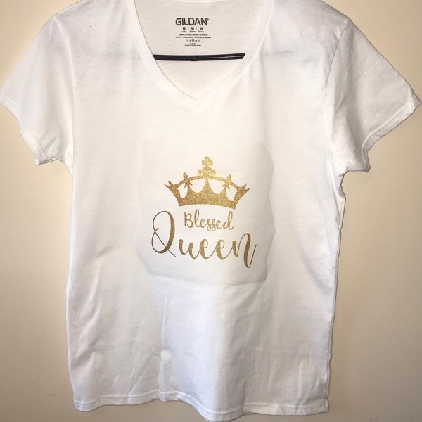 Blessed Queen SVG PNG, Design for Shirt, Cricut Cut File, Sublimation ...