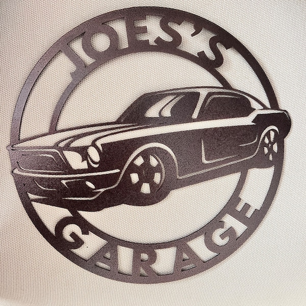 Personalized Metal Car Sign, Car Signs for Garage, Car Name Sign ...