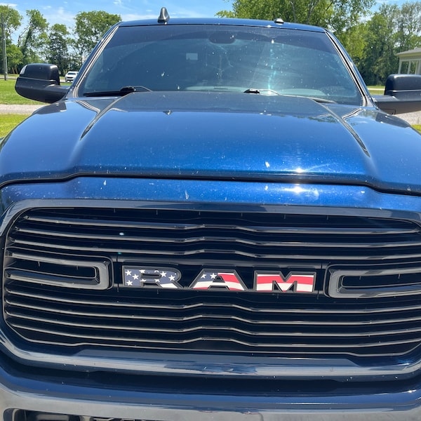 2019-2026 RAM 1500 American Flag Decal Grille Tailgate | USA | Decal ...