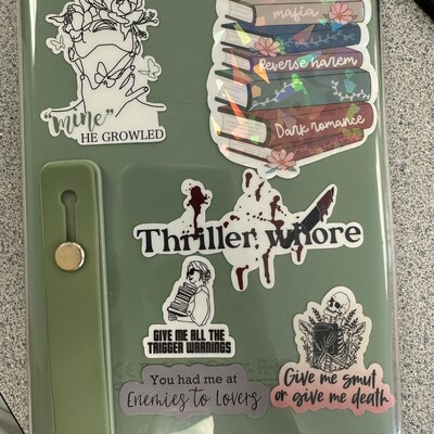 Hand Necklace Sticker Kindle Sticker Bookish Sticker Book Lover Sticker ...