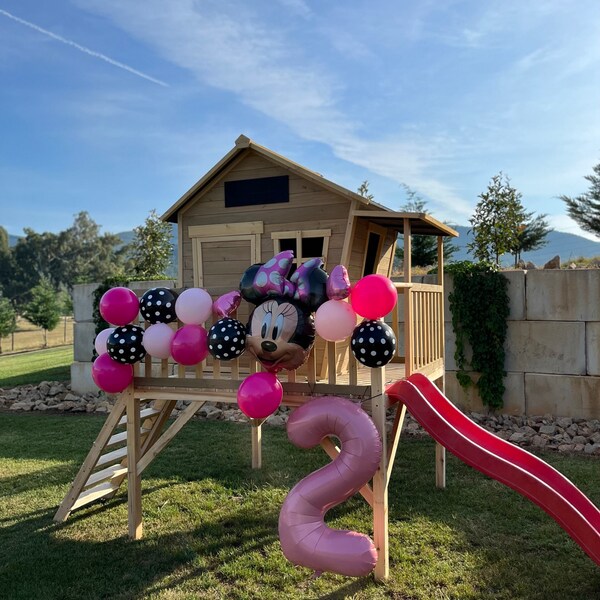 DIY Large Minnie Mouse Balloon Sculpture, Minnie Balloon Stack, Minnie ...