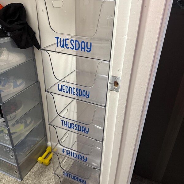 Days of the Week Decals, Days of the Week Stickers, Weekday Decals ...
