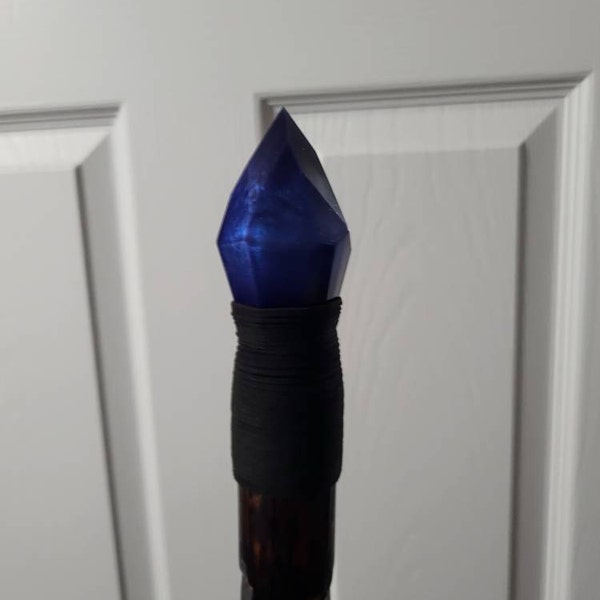 Blue Wizard Staff of Storm Magic Hand Made Renaissance Faire Cosplay ...