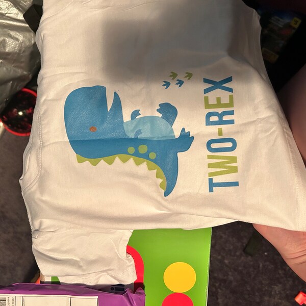 Two Rex Shirt, Dinosaur Boys 2nd Birthday , Two Years Old , Dinosaur ...